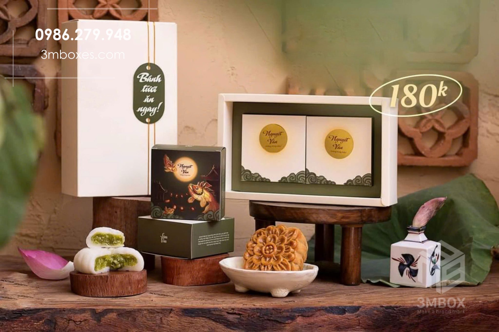 In hộp bánh trung thu số lượng ít, giá rẻ - 3MBOXES